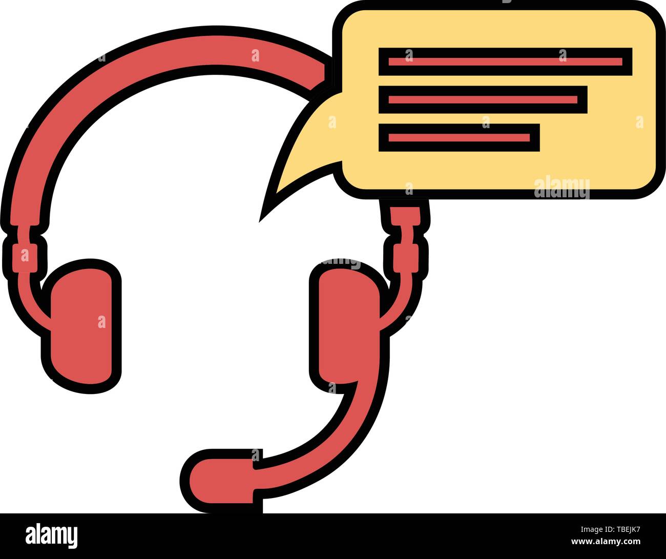 Hotline support service with headphones - the concept of consultation ...