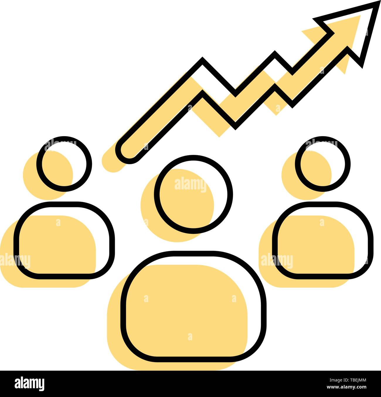 Business people growth icon - vector Stock Vector Image & Art - Alamy