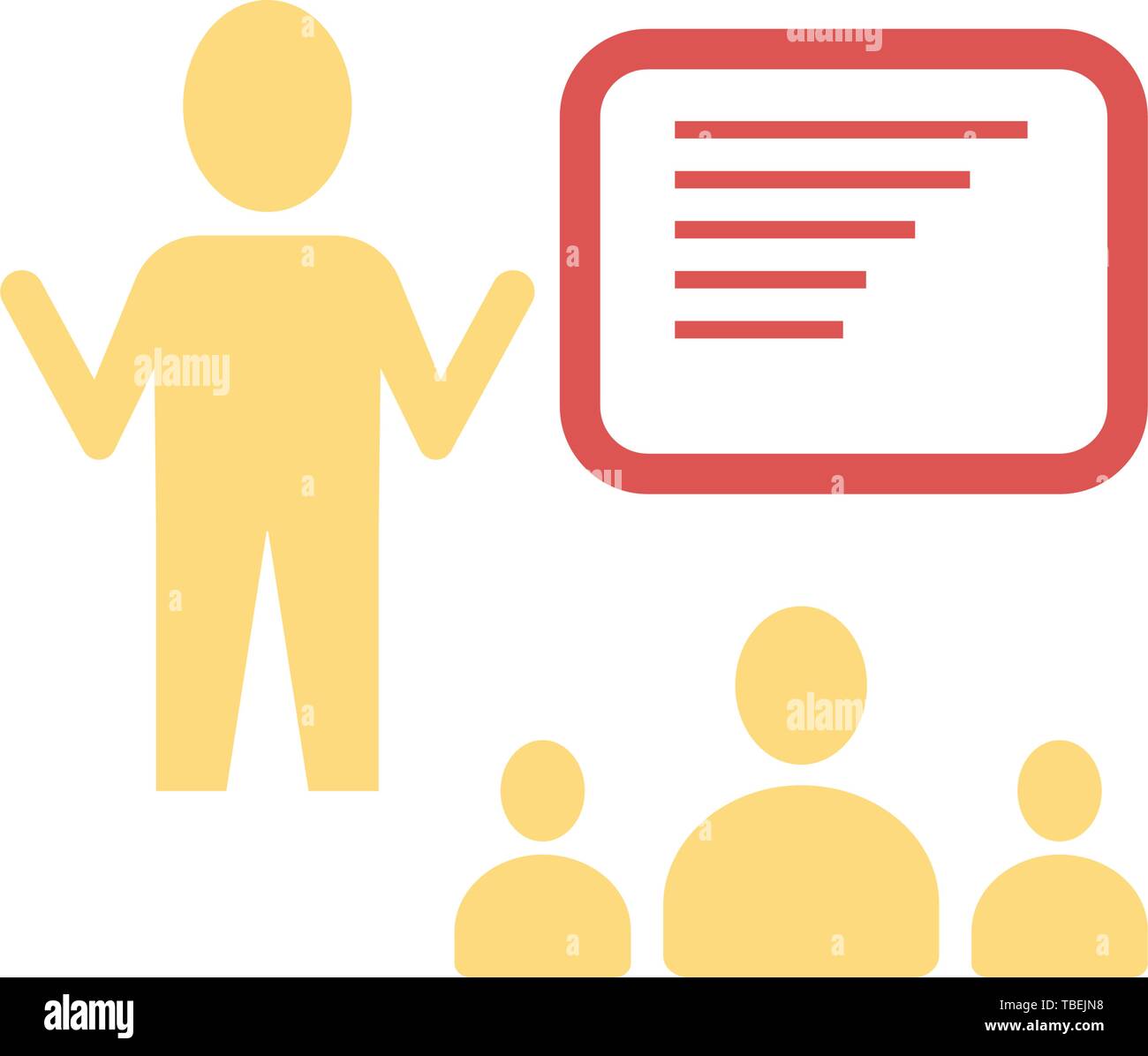 Teaching Icon - Teacher with student - vector illustration Stock Vector ...