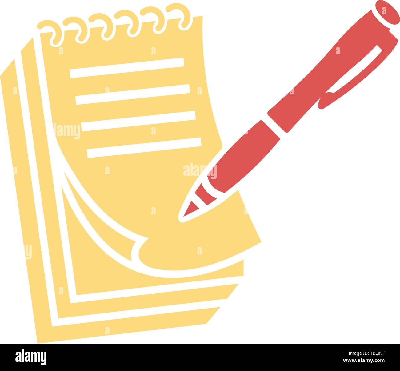 Pictograph of note icon - flat style design vector Stock Vector Image ...