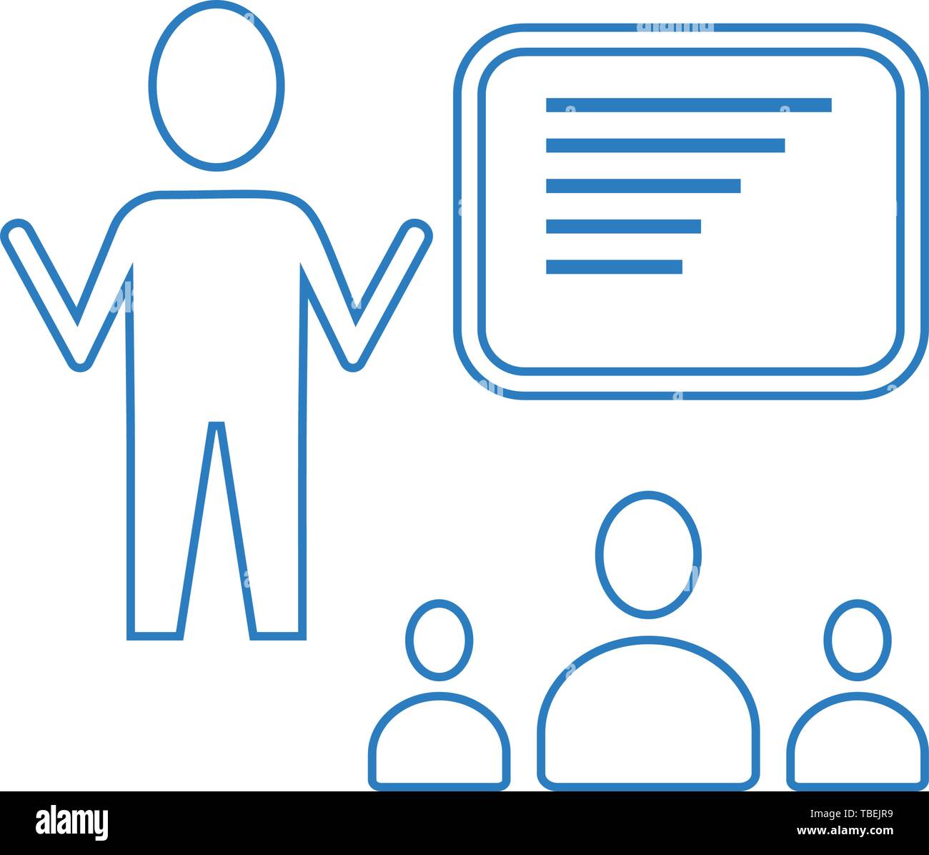 Training icon teacher learner classroom hi-res stock photography and ...