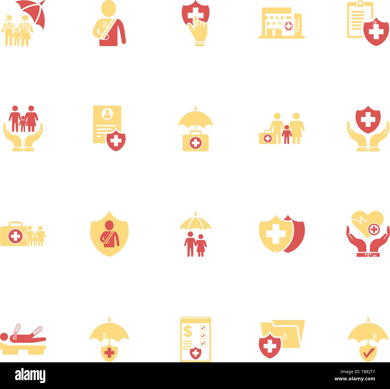Medical Health safety Icons set - Health Protection Sign Stock Vector ...