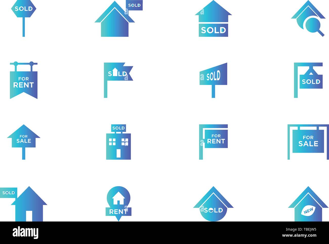 Real estate icons set - on a white background Stock Vector Image & Art ...