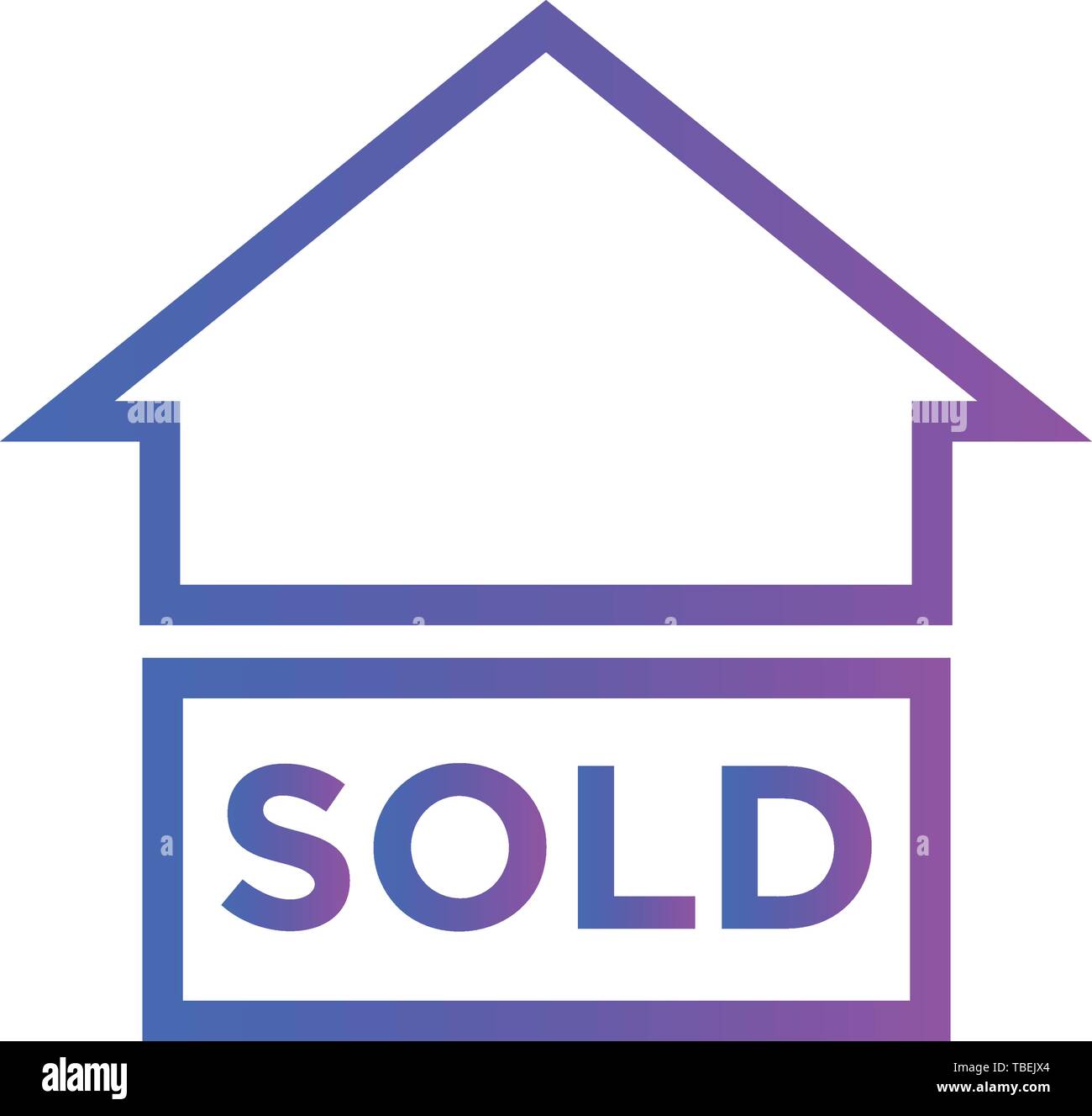 House sold sign icon - Sold sign vector Stock Vector Image & Art - Alamy