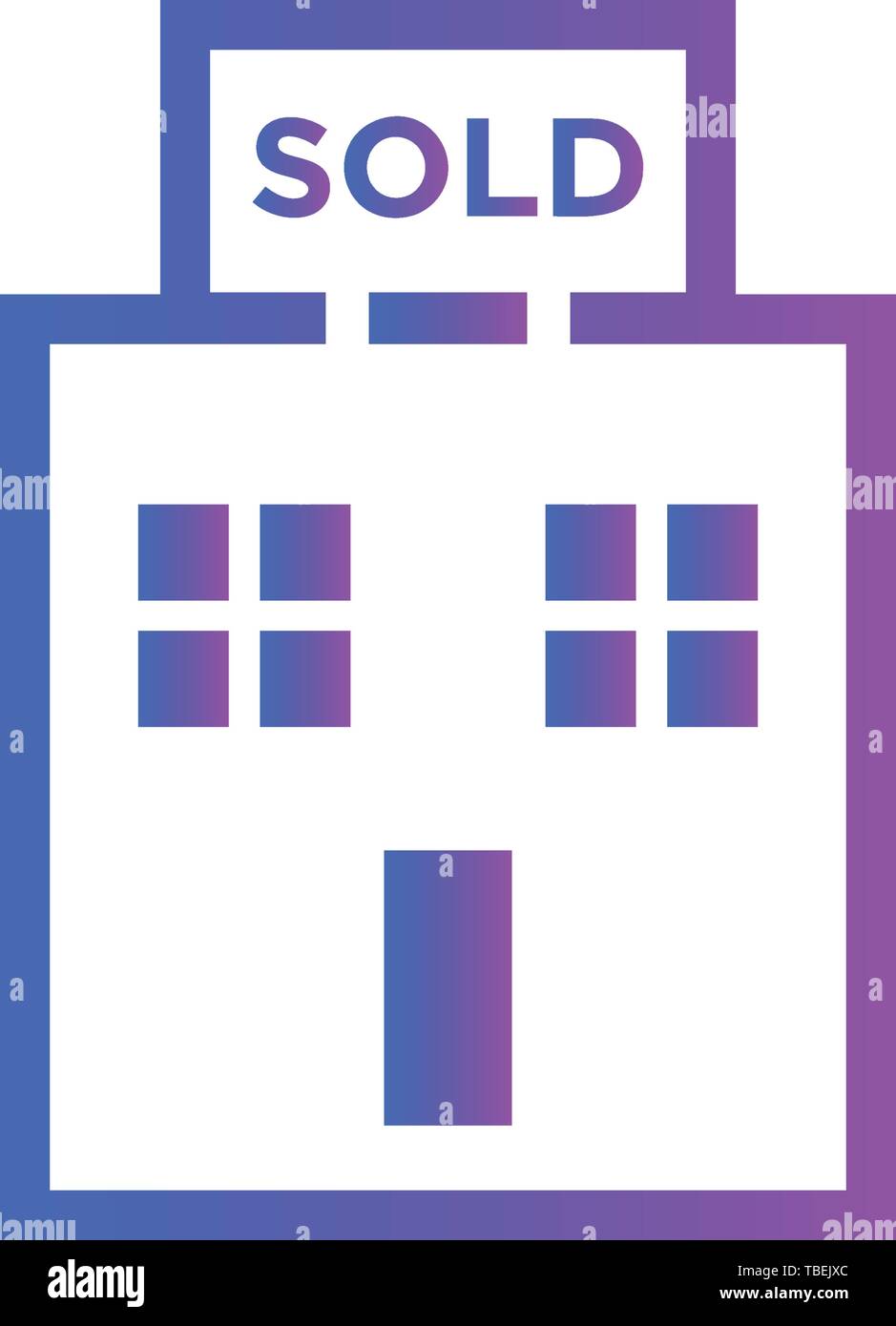 House sold sign icon - Sold sign vector Stock Vector Image & Art - Alamy