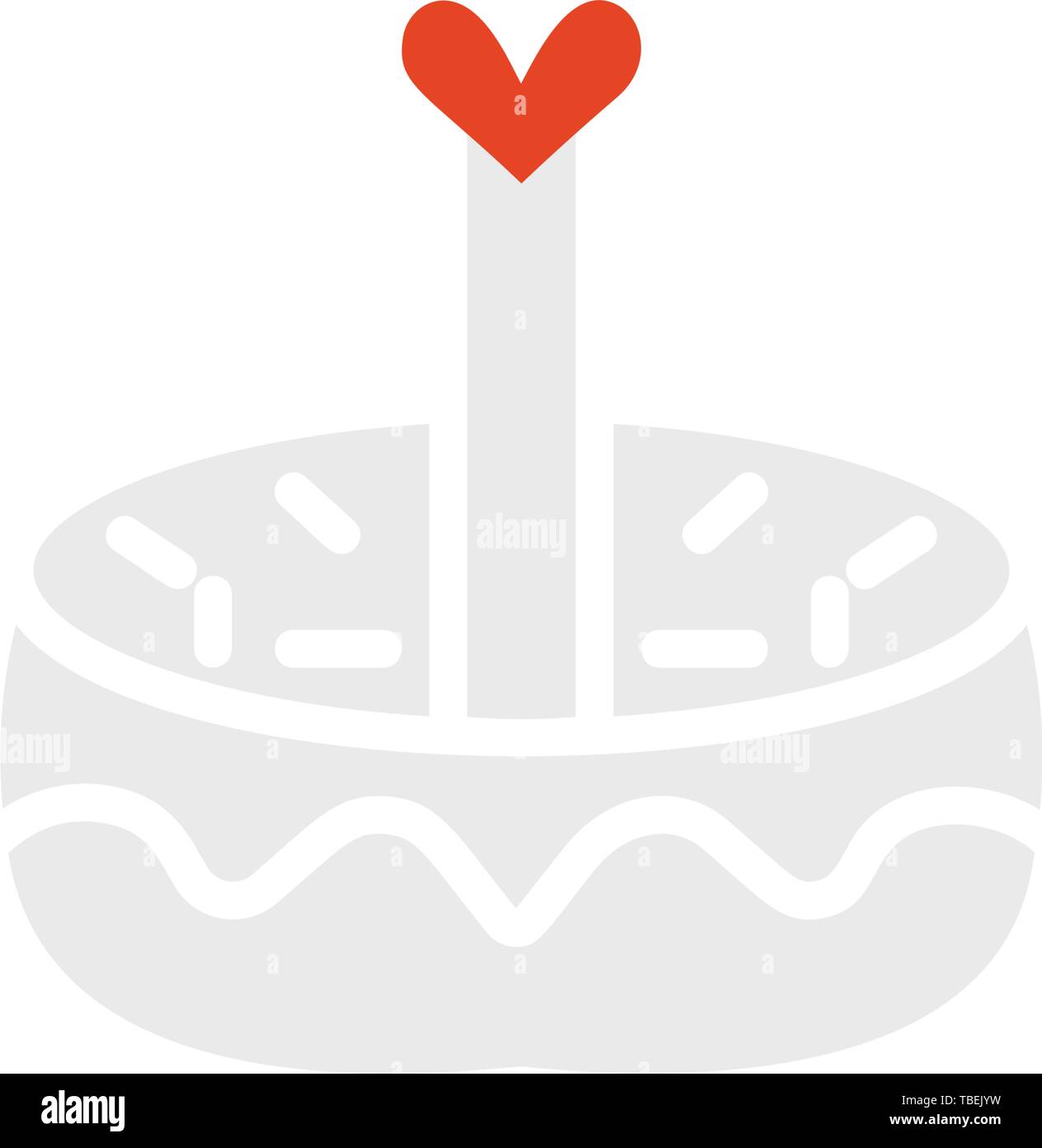 Love cake icon - Valentine icon vector Stock Vector Image & Art - Alamy
