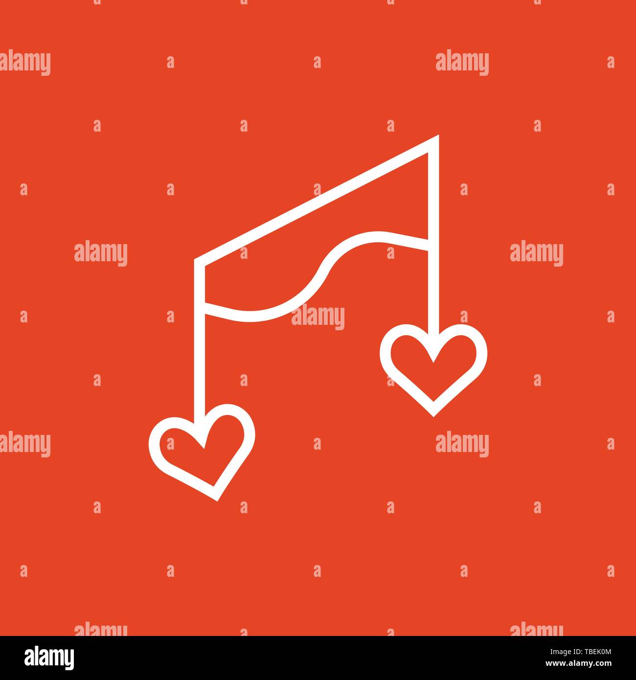 Vector minimalistic line music Stock Vector Images - Alamy