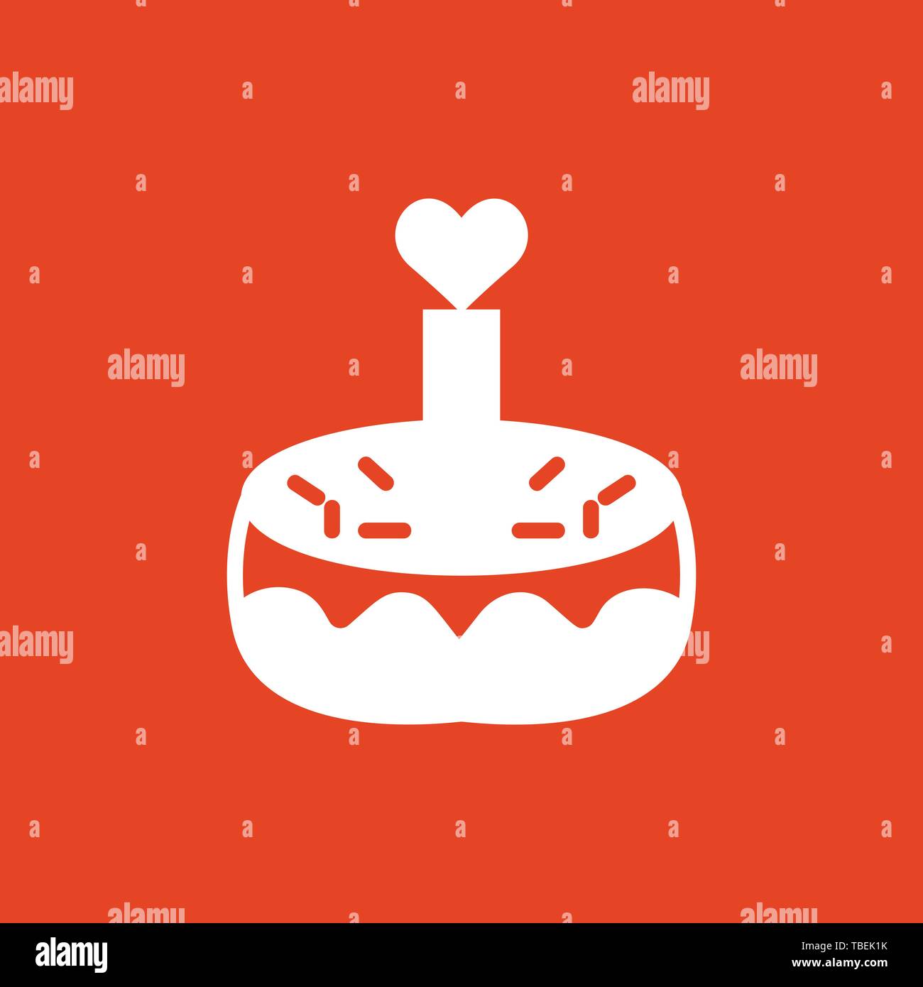 Love cake icon - Valentine icon vector Stock Vector Image & Art - Alamy