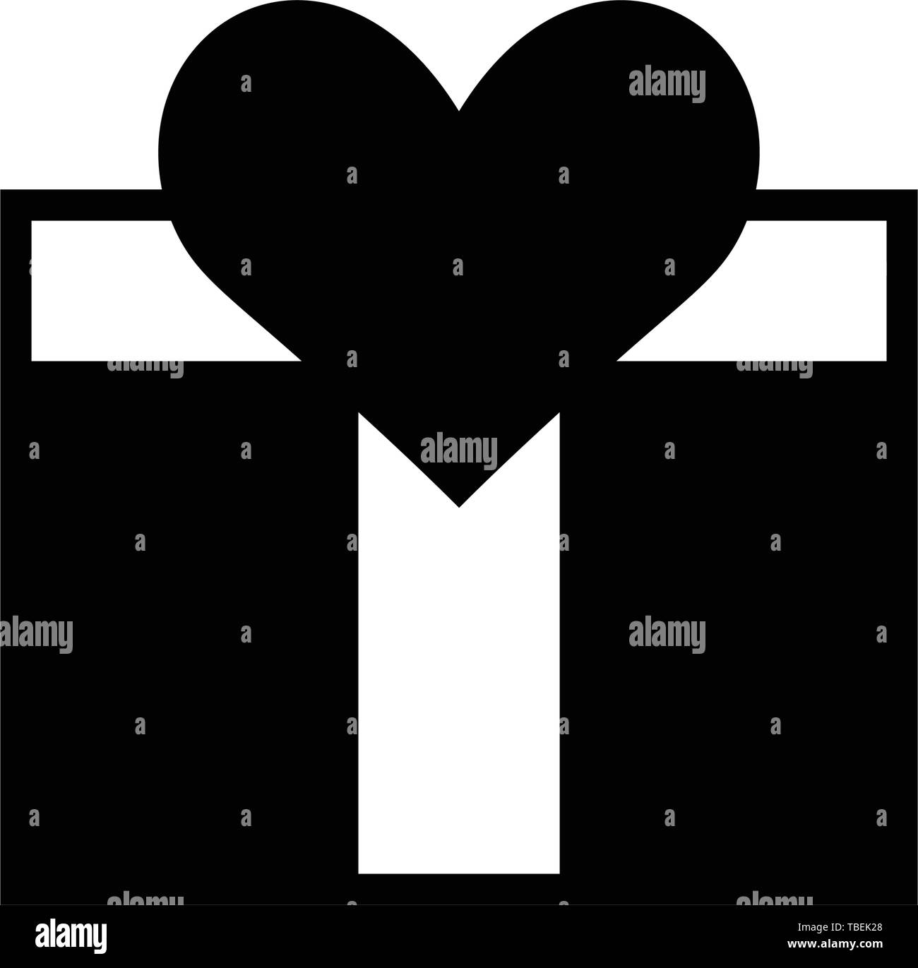 Gift box love icon sign - vector Stock Vector Image & Art - Alamy