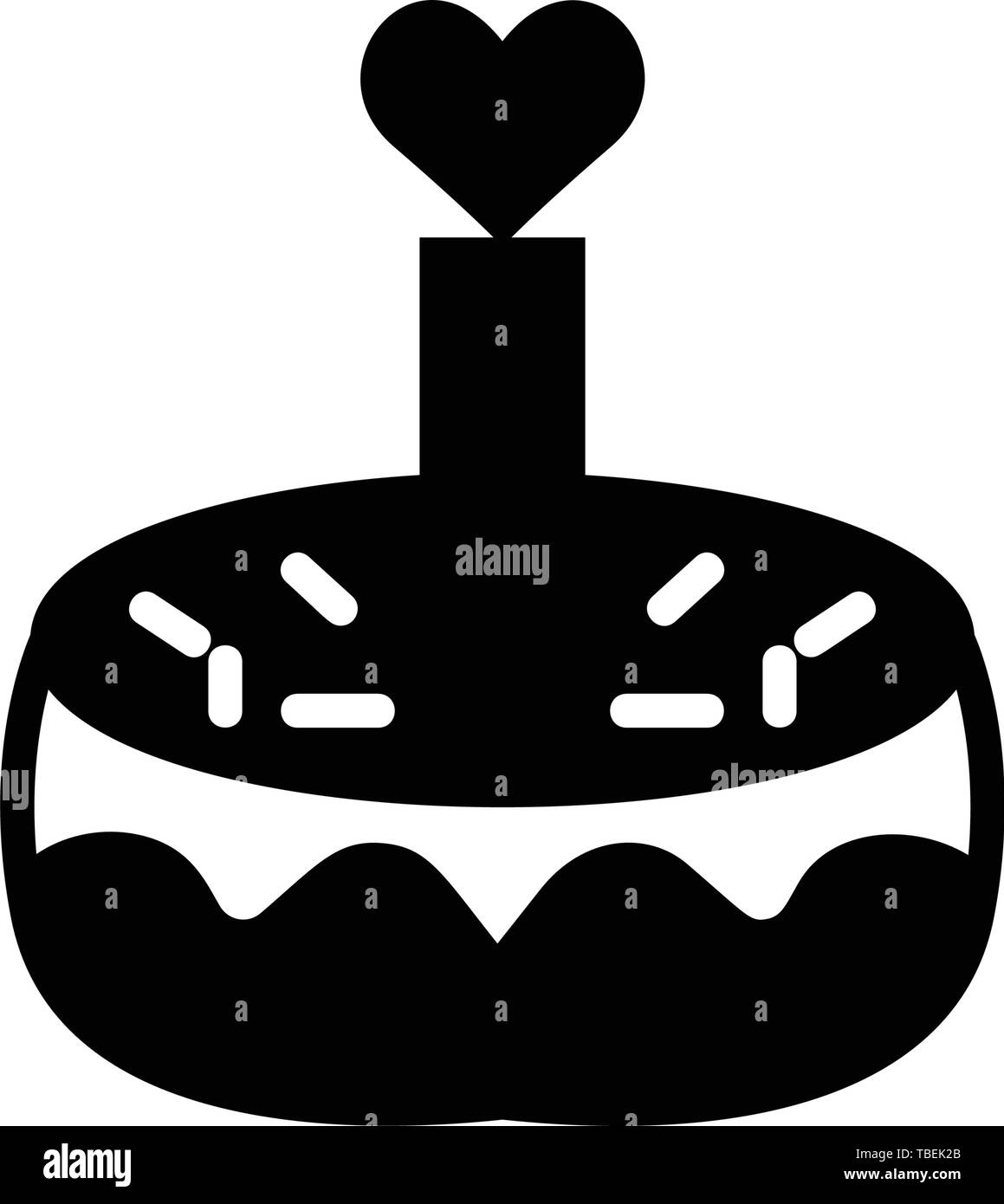 Love cake icon - Valentine icon vector Stock Vector Image & Art - Alamy