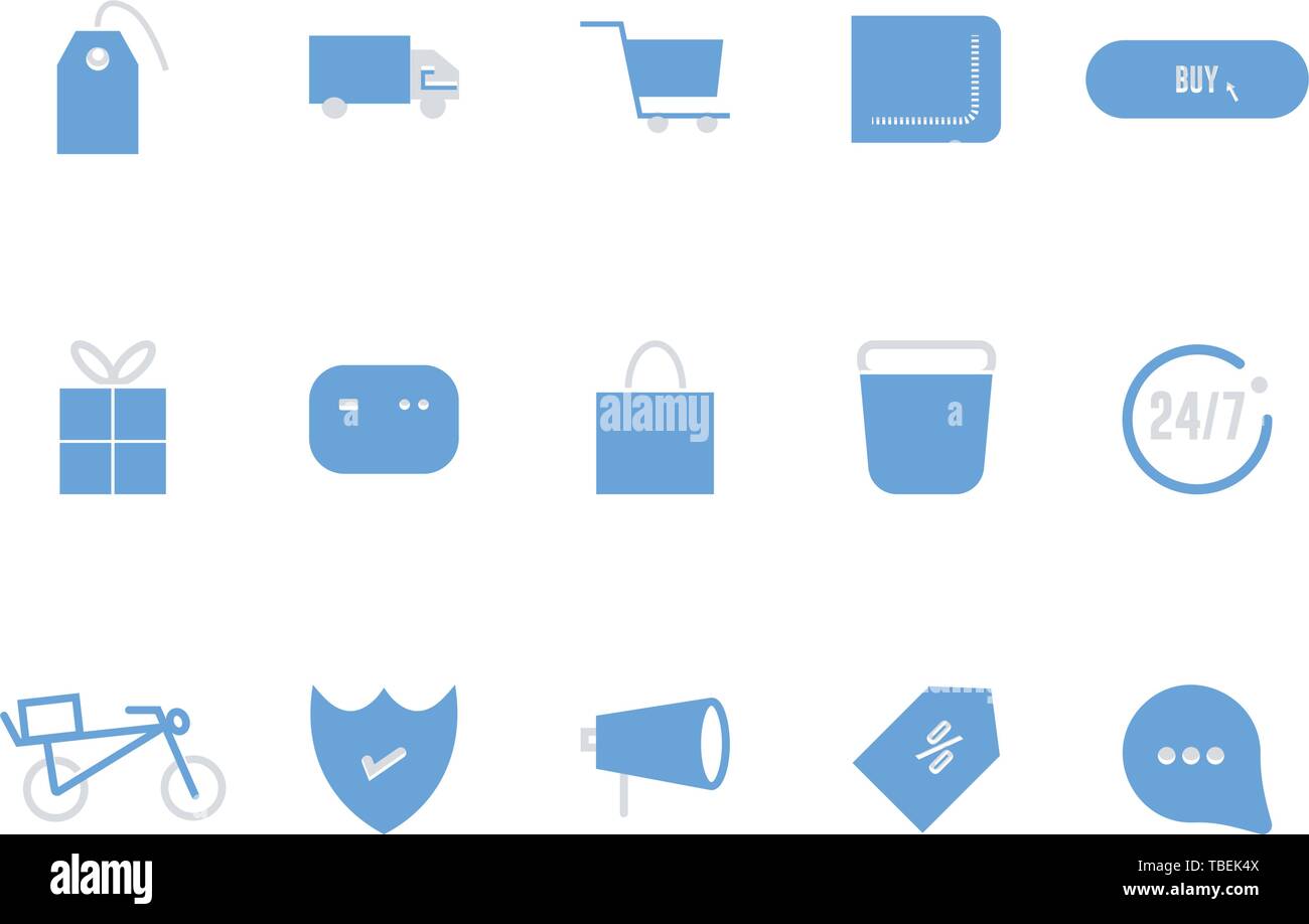 Business and e-commerce flat icons Set. E-commerce icons set vector Stock Vector Image & Art - Alamy