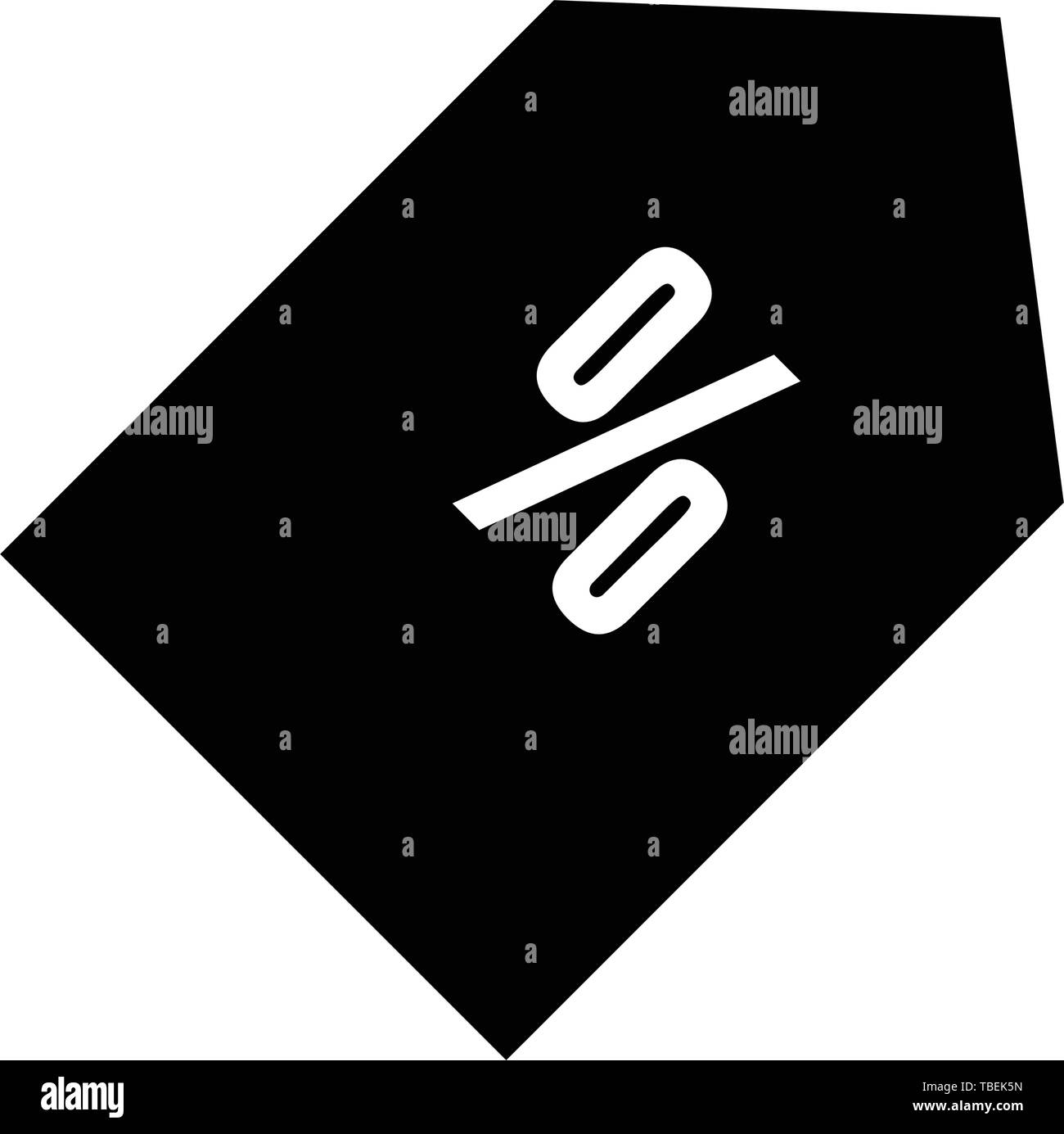 Discount sale percent sign icon - glyph discount percent sign - black ...