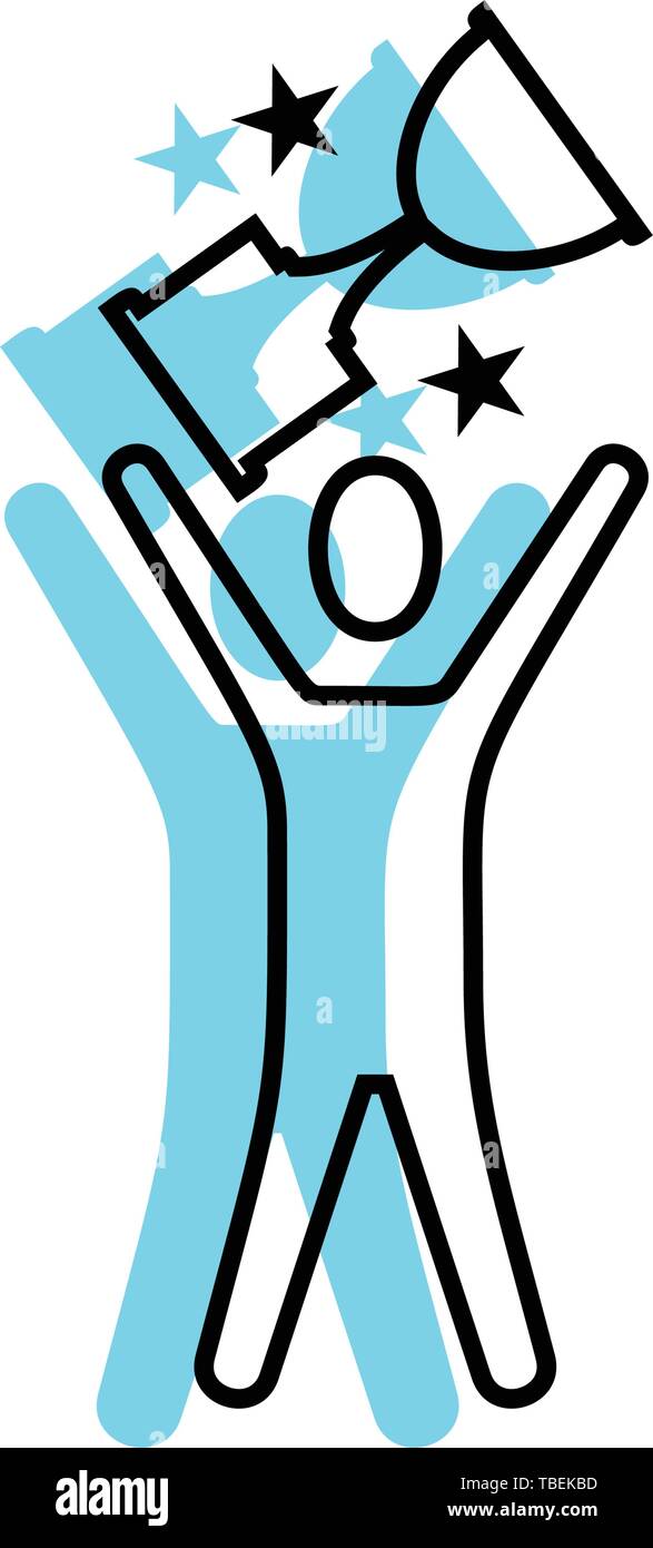 Trophy - Winning - Success icon. Linear fill icon vector Stock Vector ...