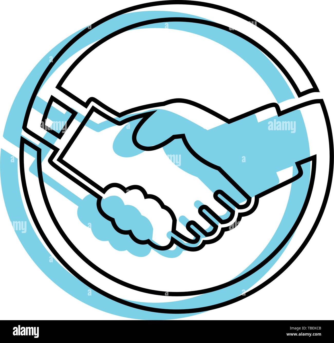 Handshake linear fill icon Stock Vector Image & Art - Alamy