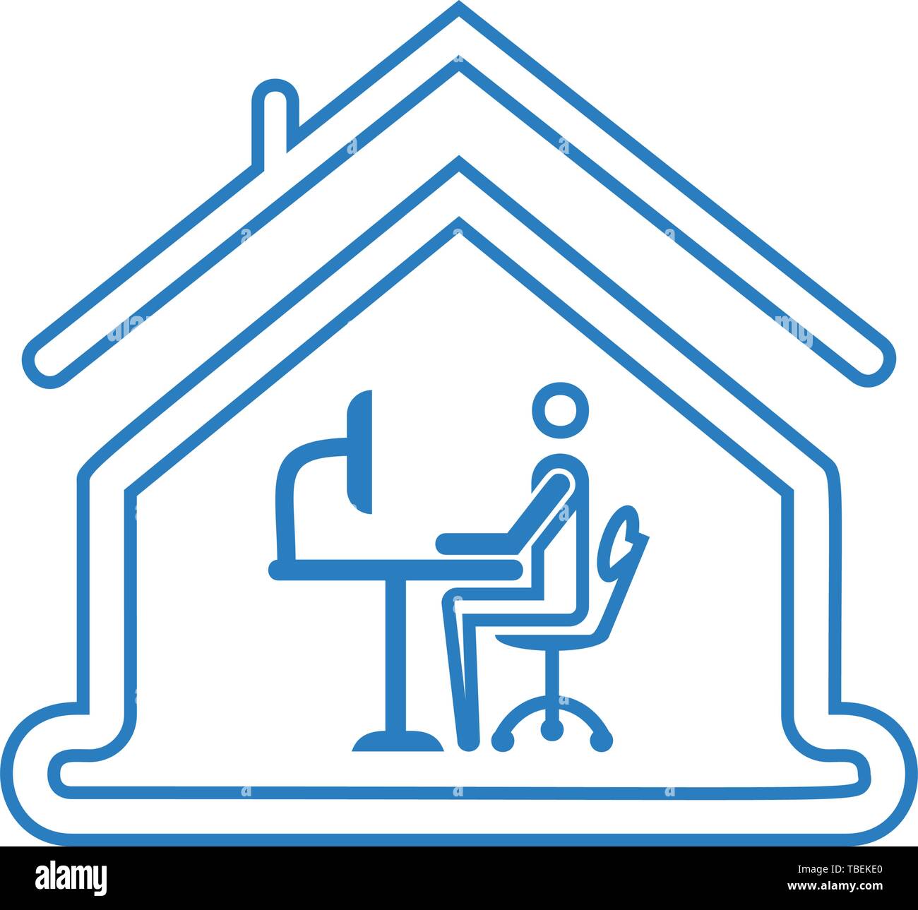 Home line art hi-res stock photography and images - Alamy