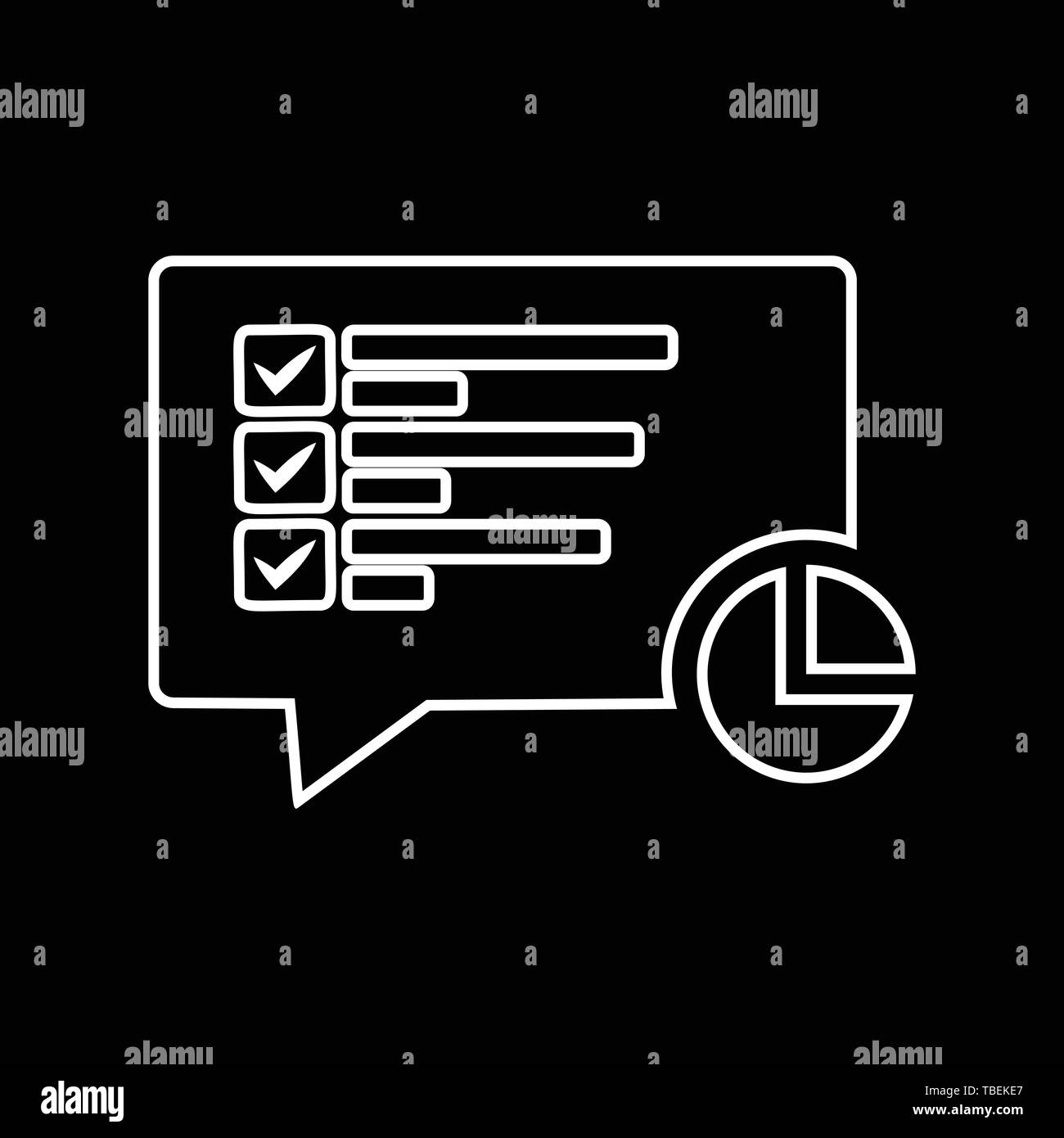 Business strategy document line art icon vector - white Stock Vector ...