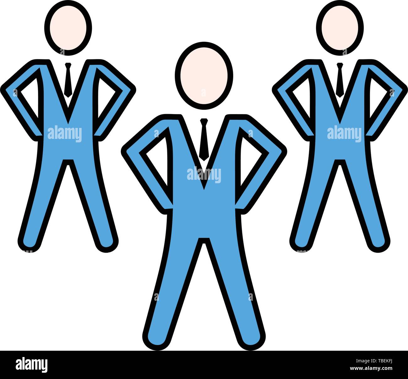 Three businessmen linear fill icon vector Stock Vector Image & Art - Alamy