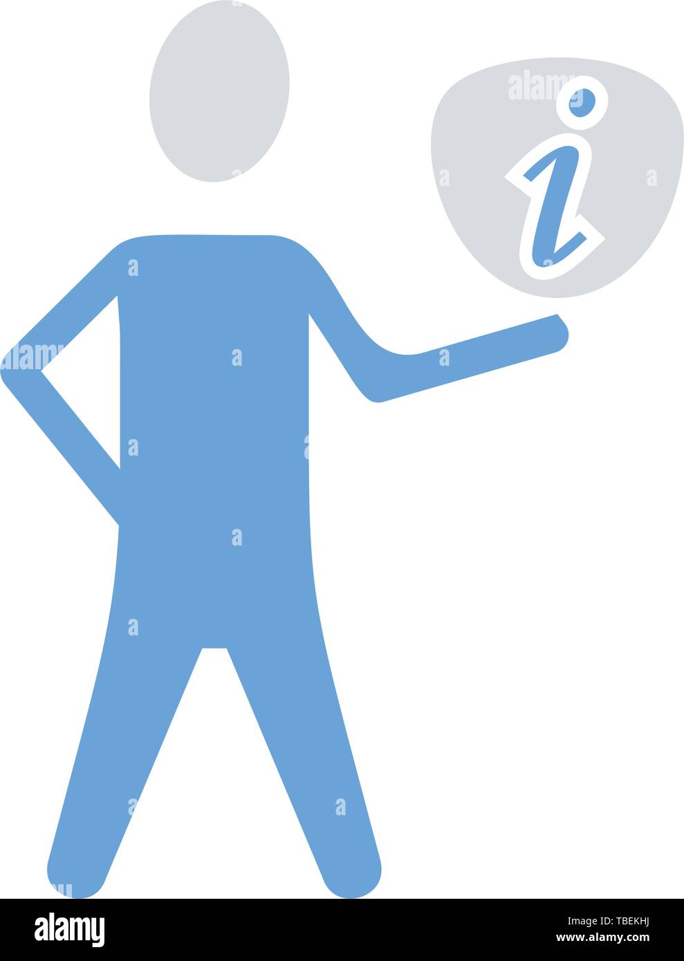 Information icon vector - man hand holding information concept - Flat ...
