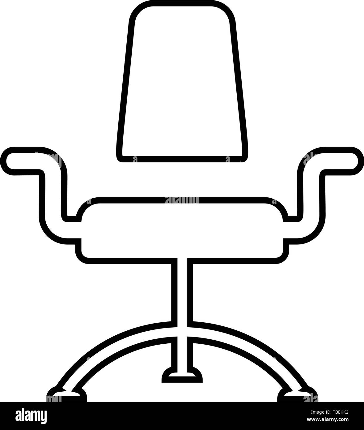 Modern office chair icon - Line art vector black Stock Vector Image & Art - Alamy