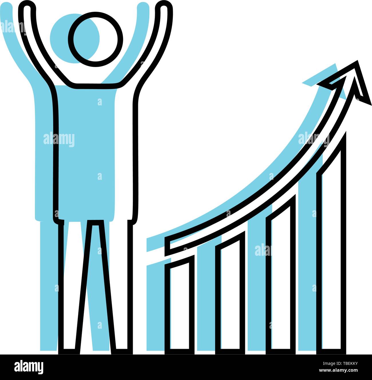 Businessman upwards icon Stock Vector Image & Art - Alamy