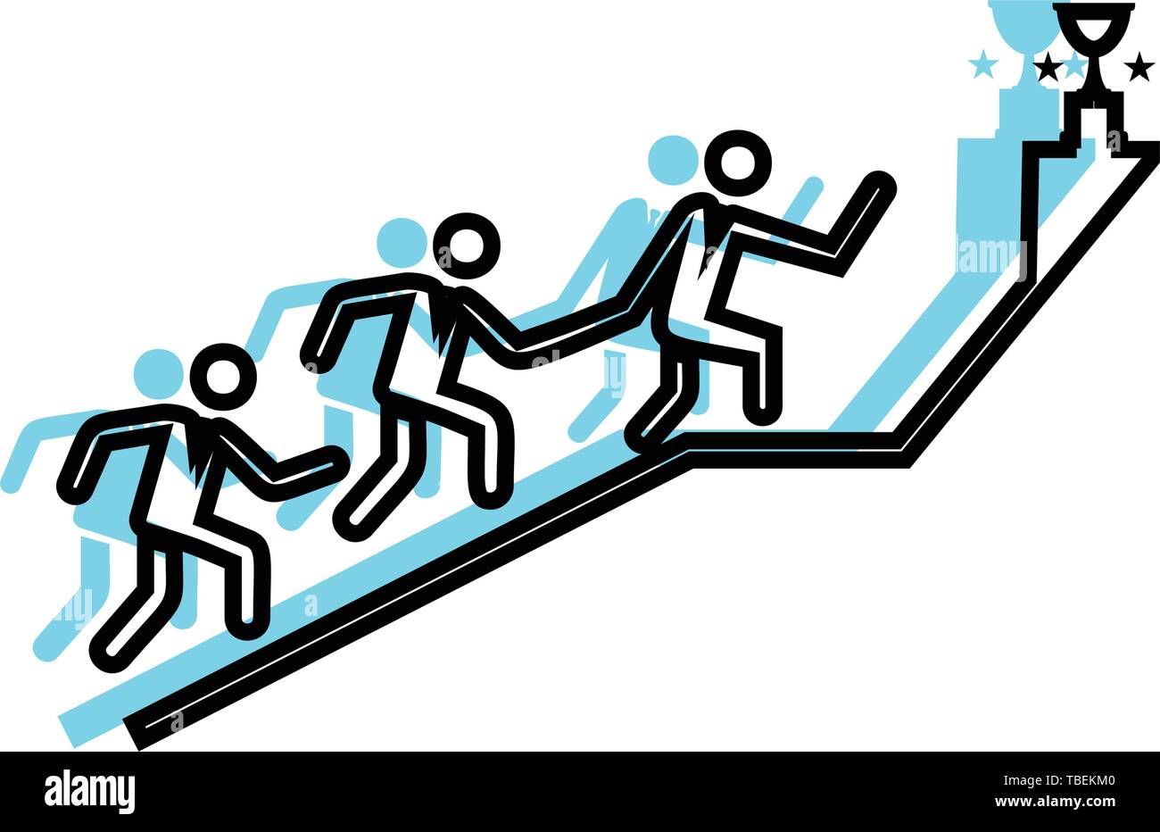 Businessman upwards success icon Stock Vector Image & Art - Alamy