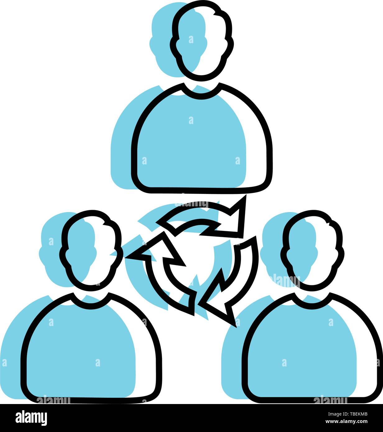 Teamwork of business people circle icon Stock Vector Image & Art - Alamy