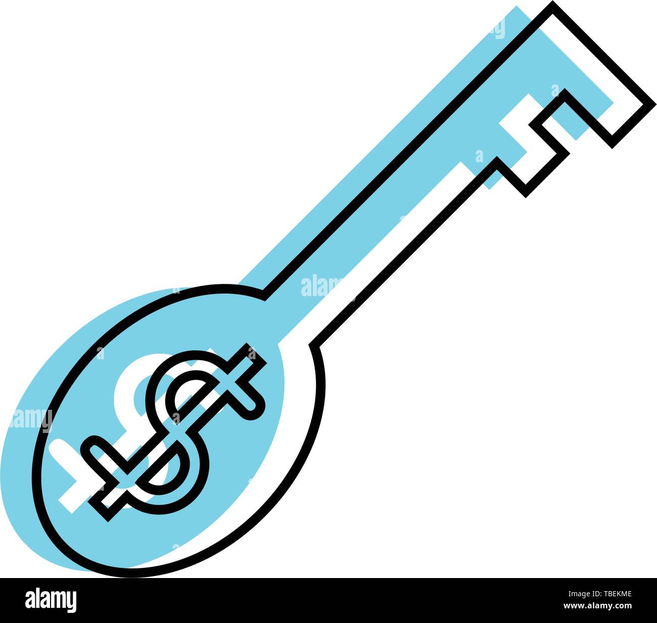 Dollar key Stock Vector Images - Alamy