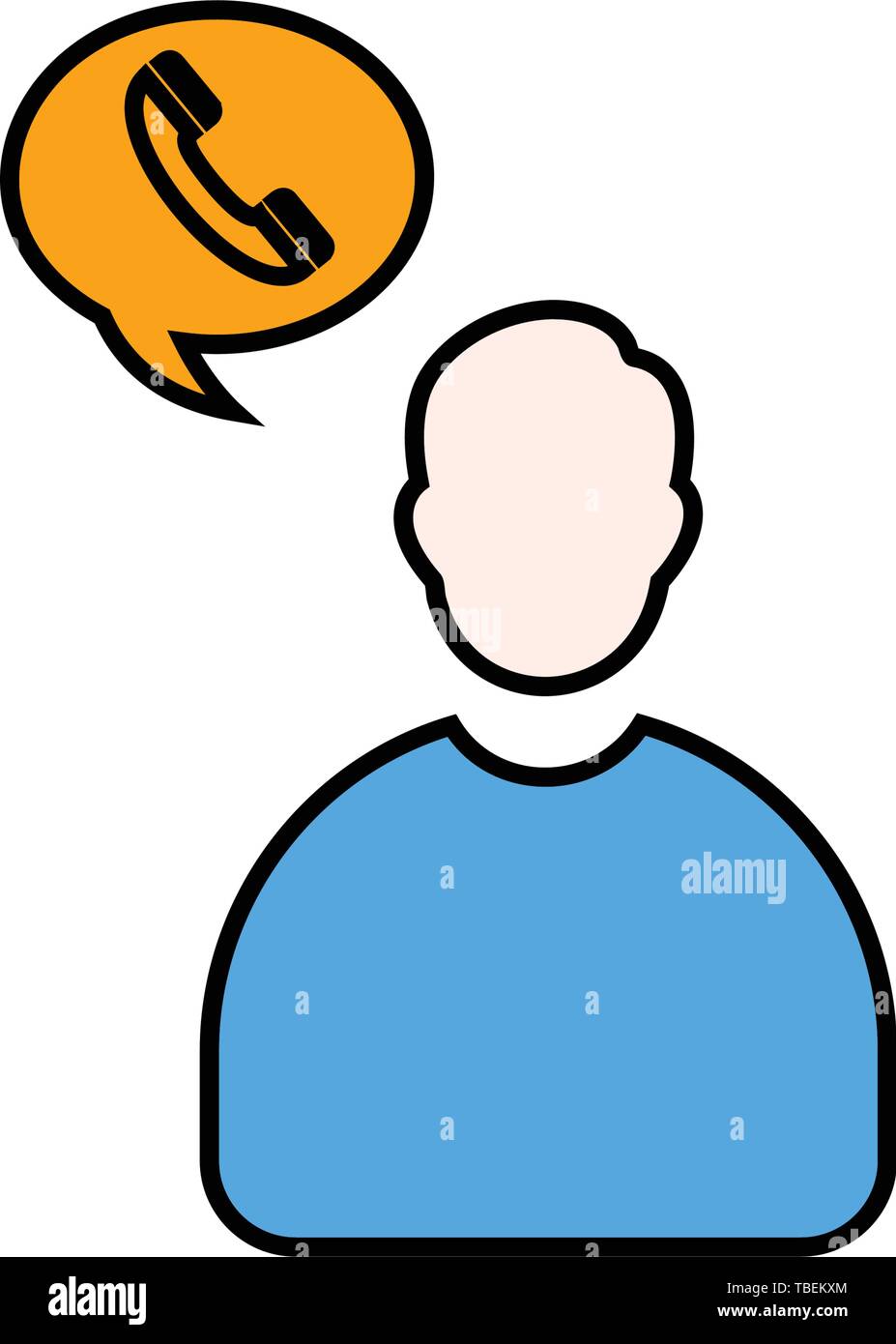 Business agent support icon - Linear fill vector Stock Vector Image ...