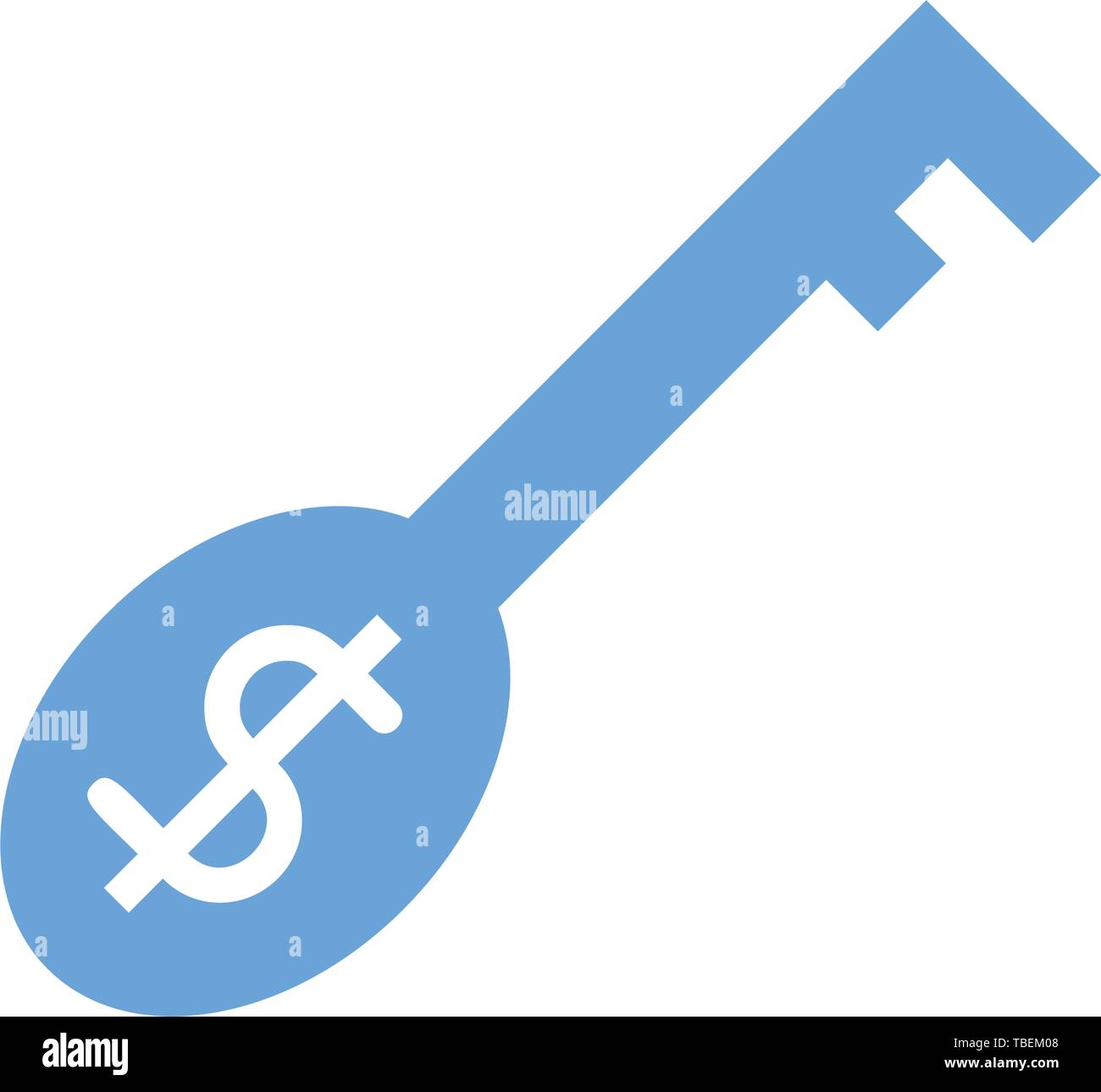 Finance security - Dollar key icon - Flat vector Stock Vector Image ...