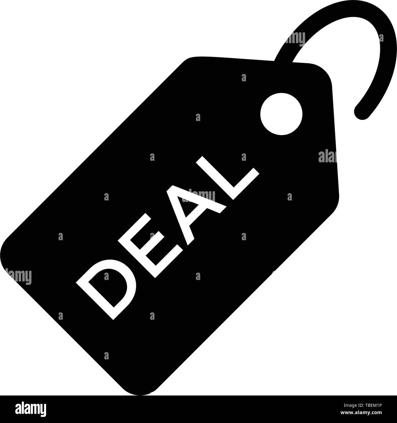 Deal label vector icon - Black Stock Vector Image & Art - Alamy