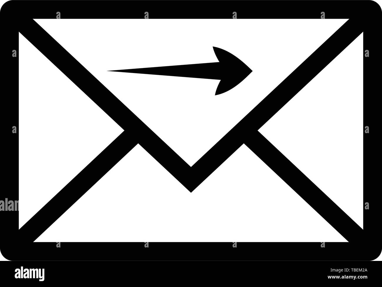 Send mail message or forward mail line art icon - Black Stock Vector Image & Art - Alamy