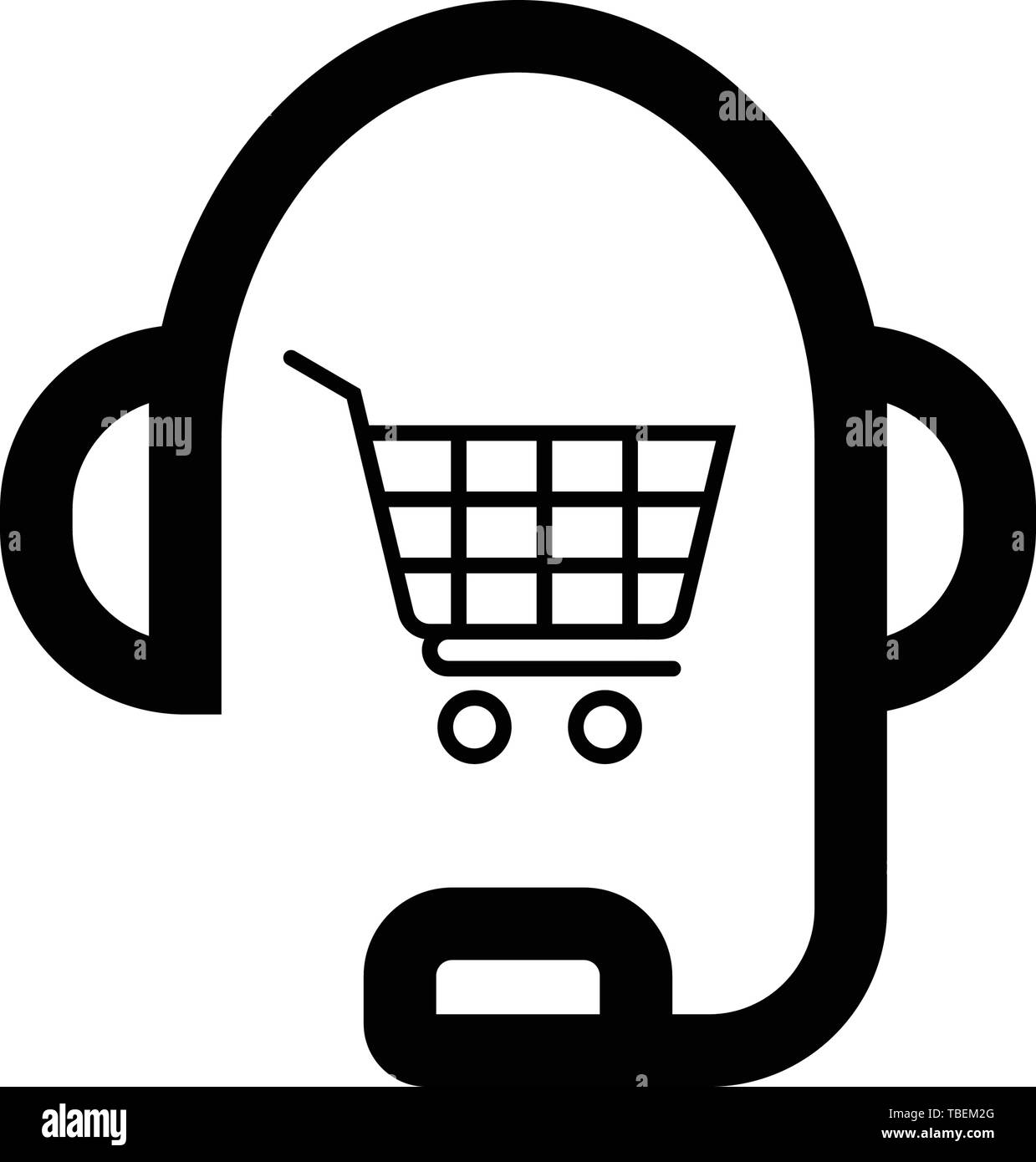 E-commerce support icon - Online shopping support with cart icon ...