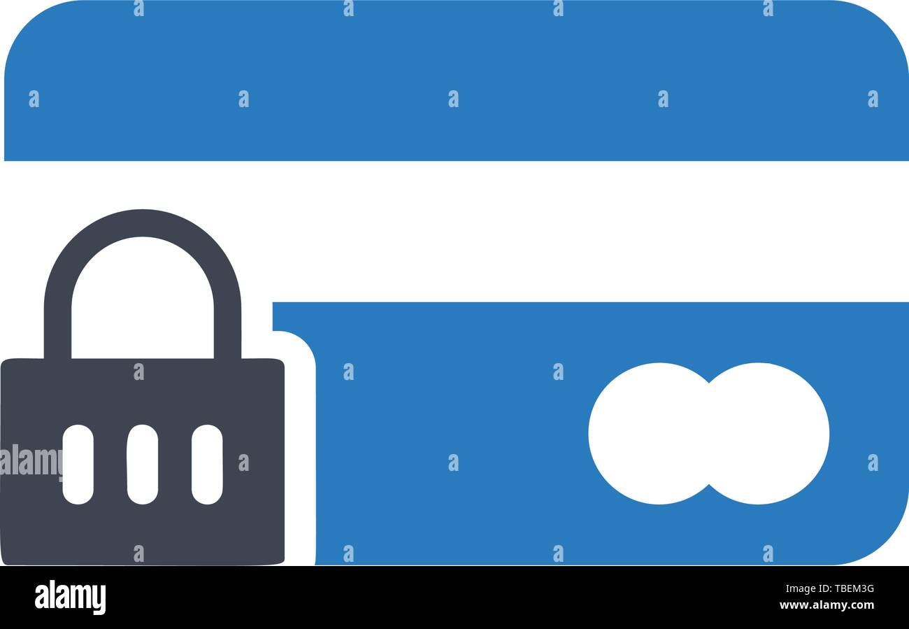 Credit card security icon - Blue Stock Vector Image & Art - Alamy