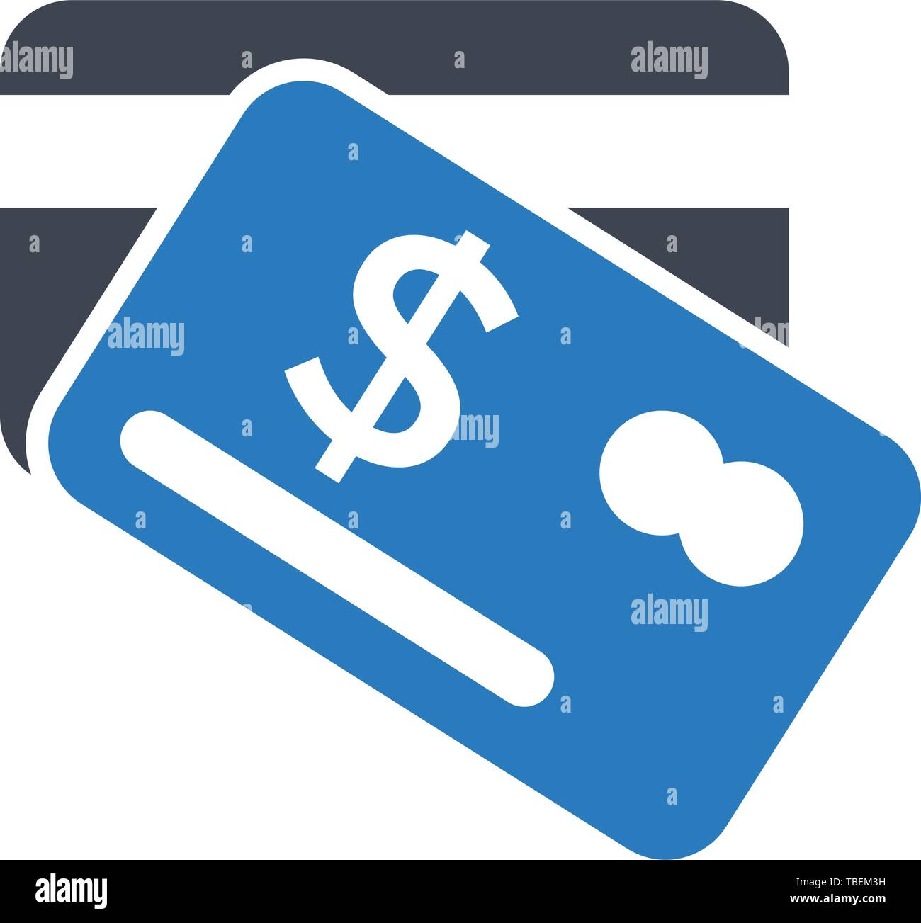 Dollar Card vector icon - blue Stock Vector Image & Art - Alamy