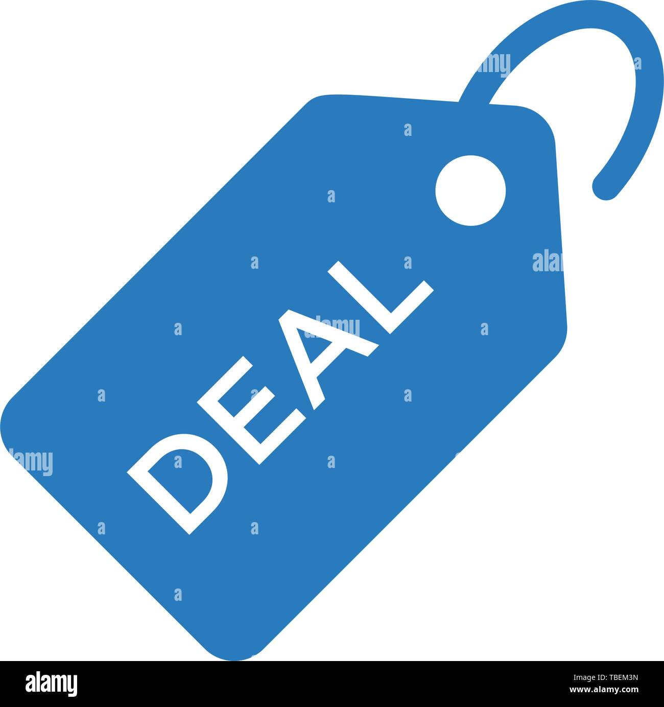 Deal label vector icon - Blue Stock Vector Image & Art - Alamy