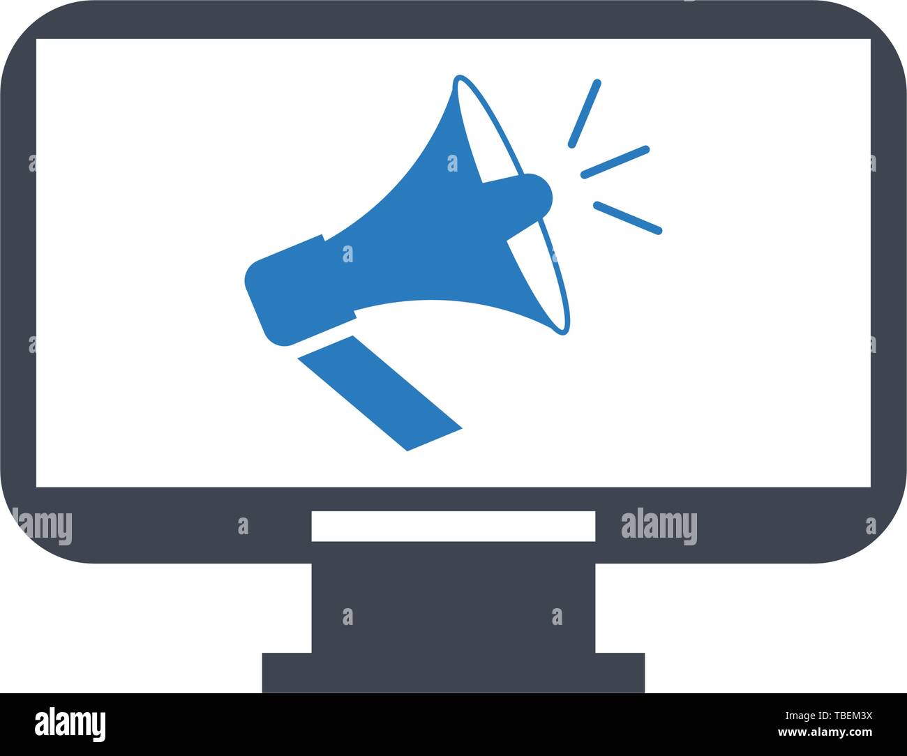 Digital marketing icon vector - Blue Stock Vector Image & Art - Alamy