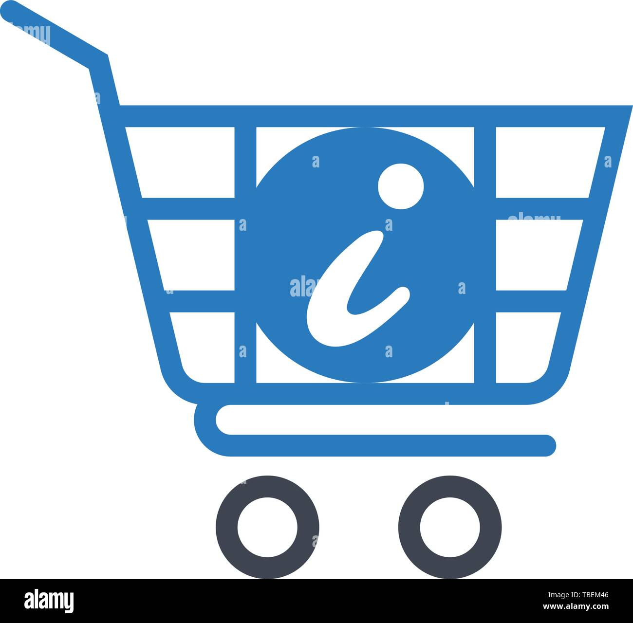 e-commerce cart information icon - Blue Stock Vector Image & Art - Alamy