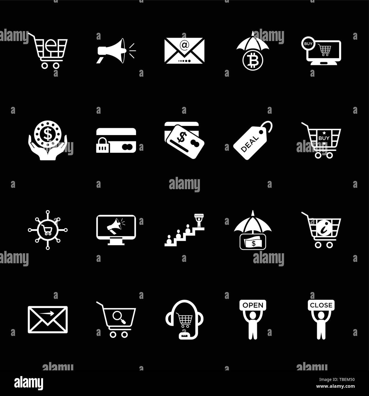 e-commerce Icons Vector set - White Stock Vector Image & Art - Alamy