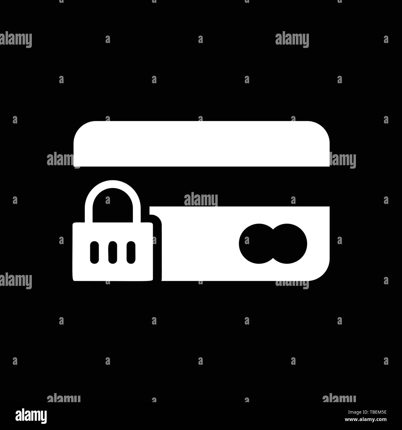 Credit card security icon - White Stock Vector Image & Art - Alamy