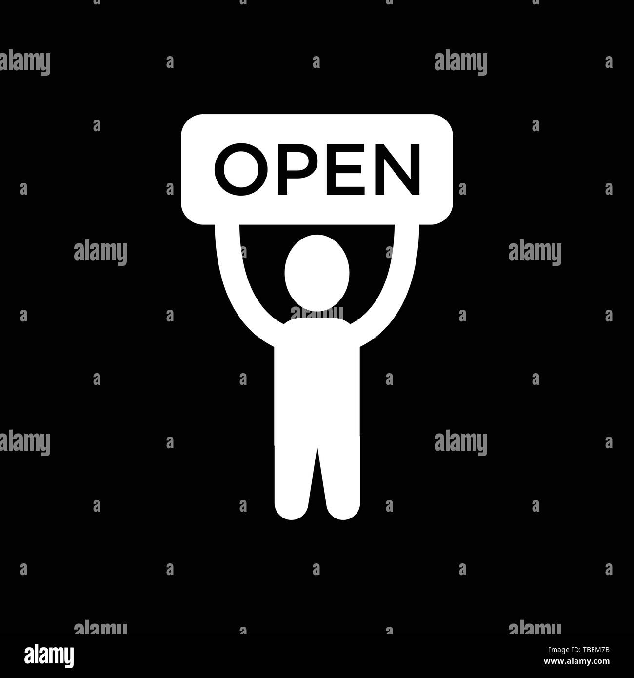 Open Icon Vector Illustration - White Stock Vector Image & Art - Alamy