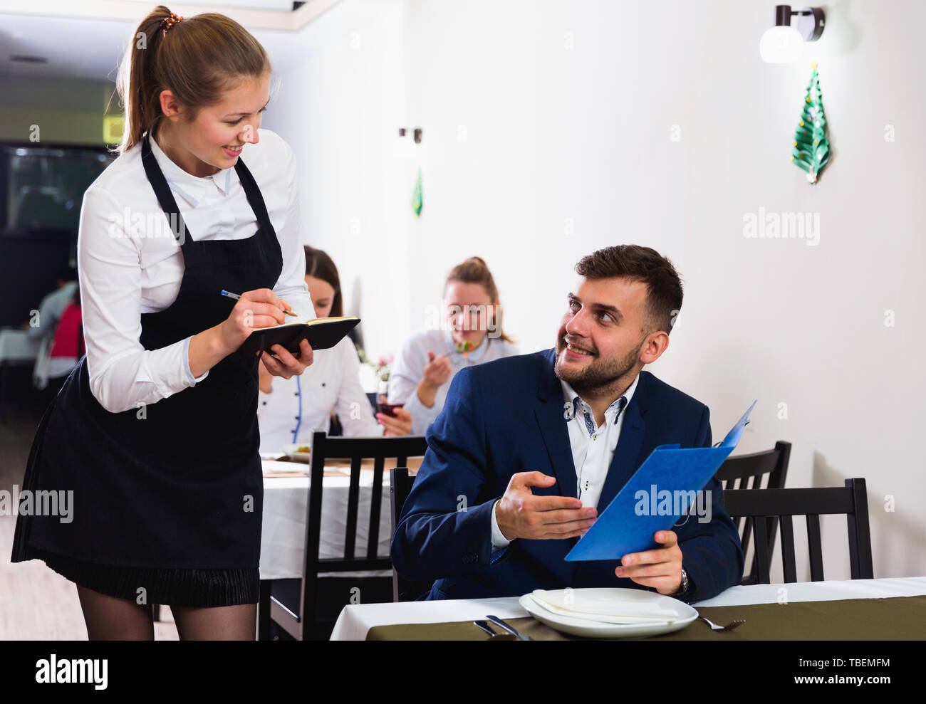 Waiter Taking Order From Man Stock Photos & Waiter Taking Order From ...