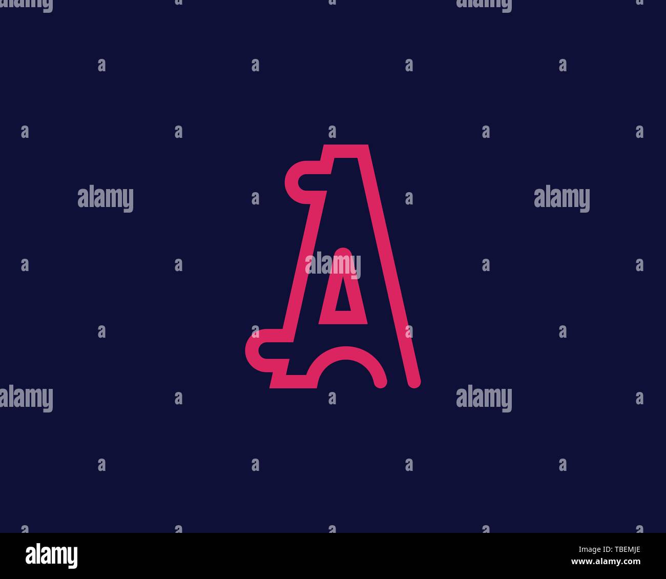 Luxury letter A logo. Elegant identity design. Linear creative monogram ...