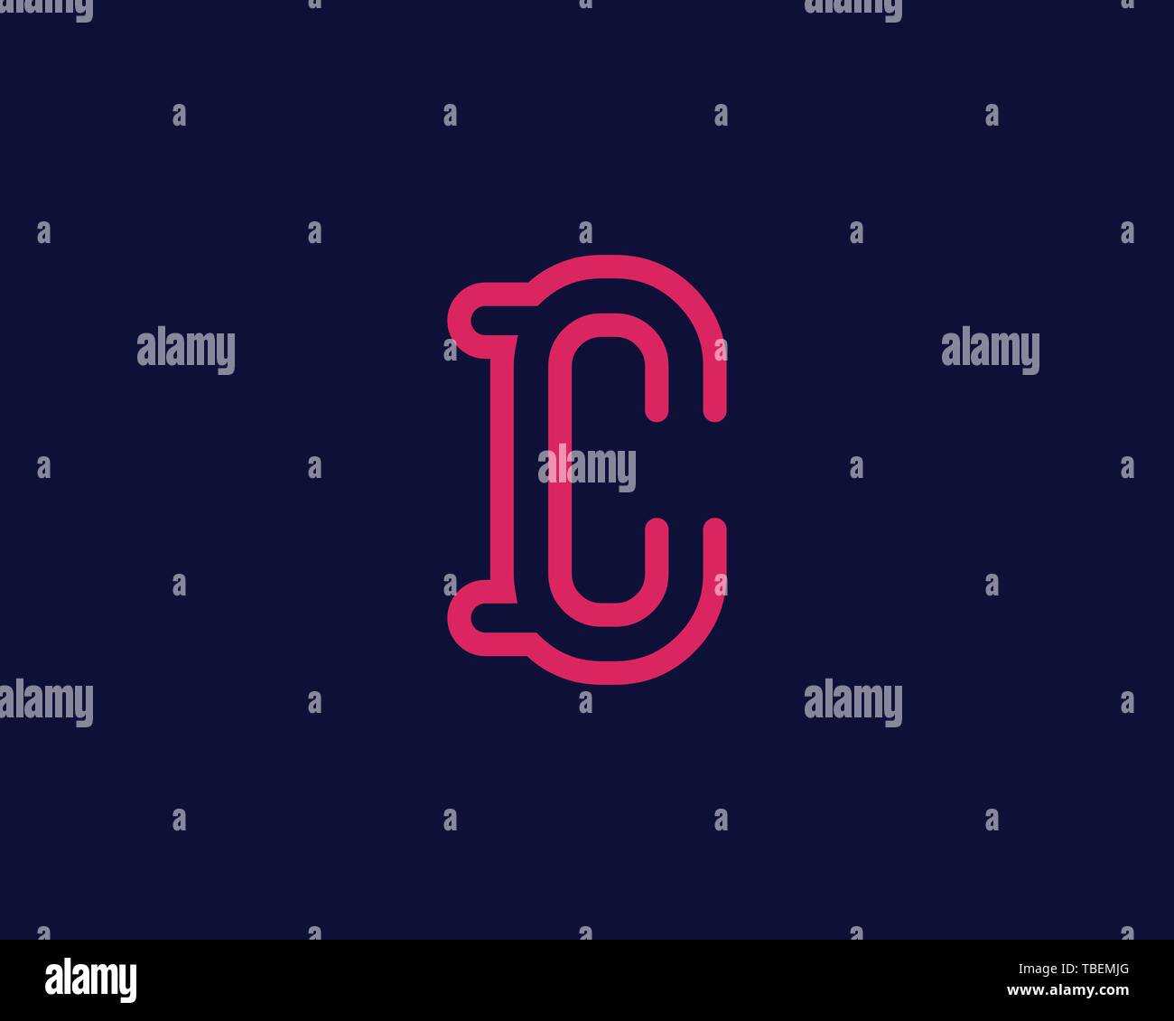 Luxury letter C logo. Elegant identity design. Linear creative monogram ...