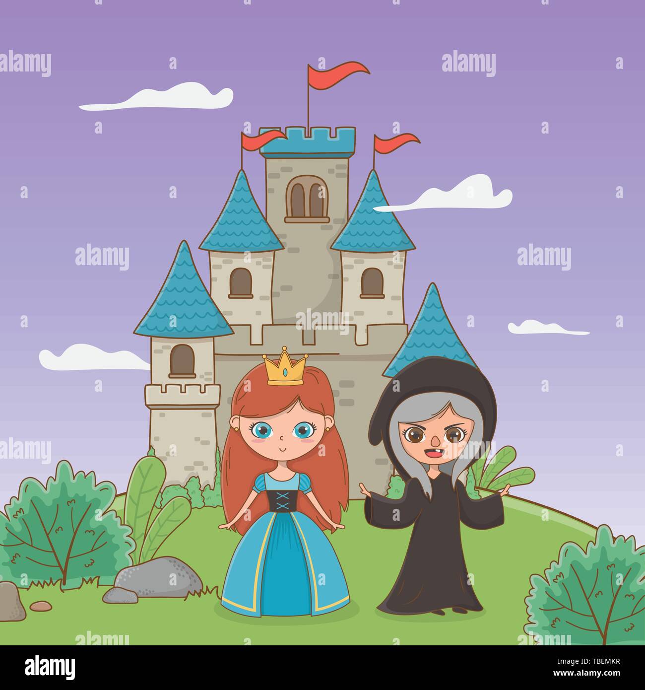 Witch and princess design, Fairytale history medieval fantasy kingdom ...