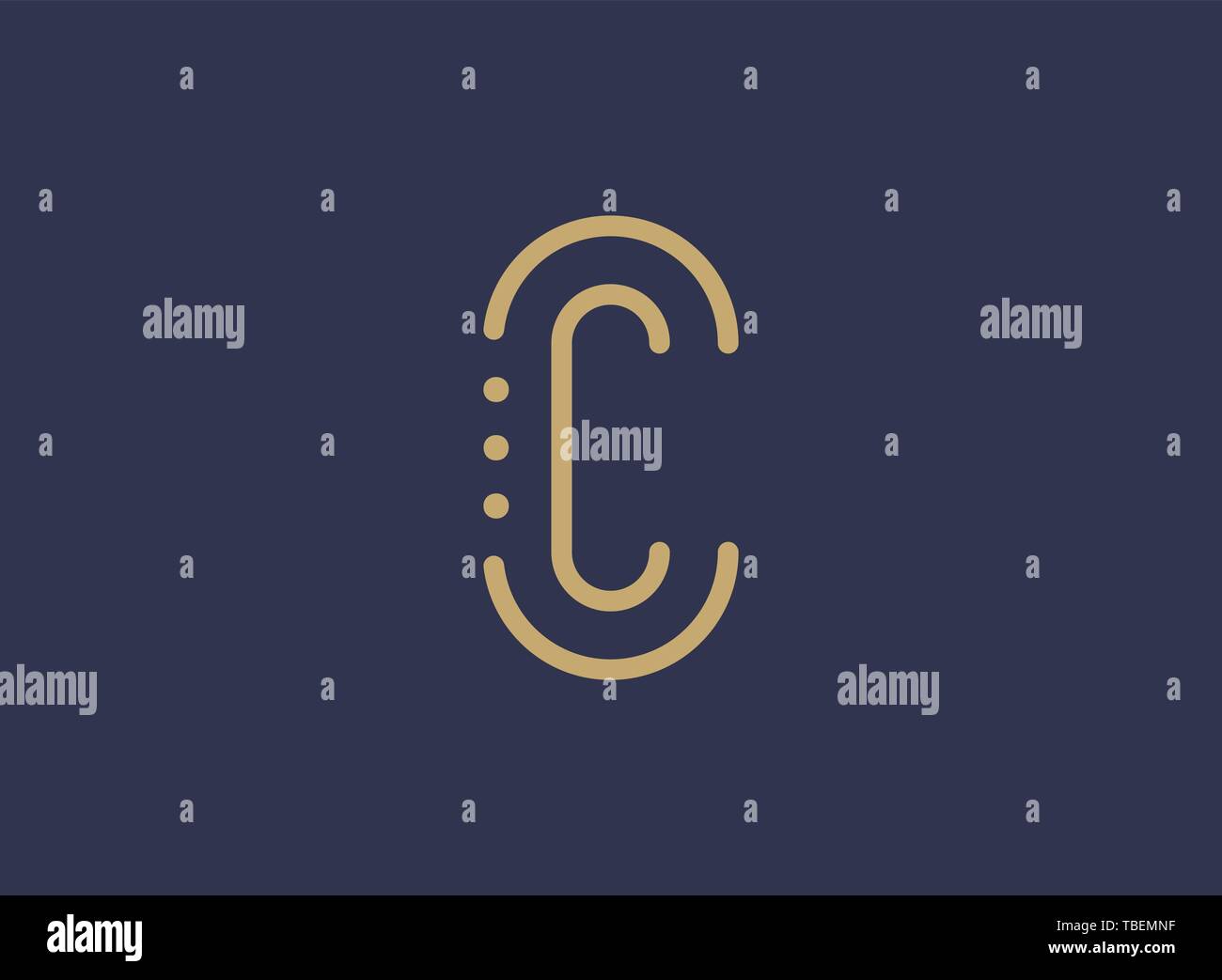Letter c elegant logo Stock Vector Images - Alamy