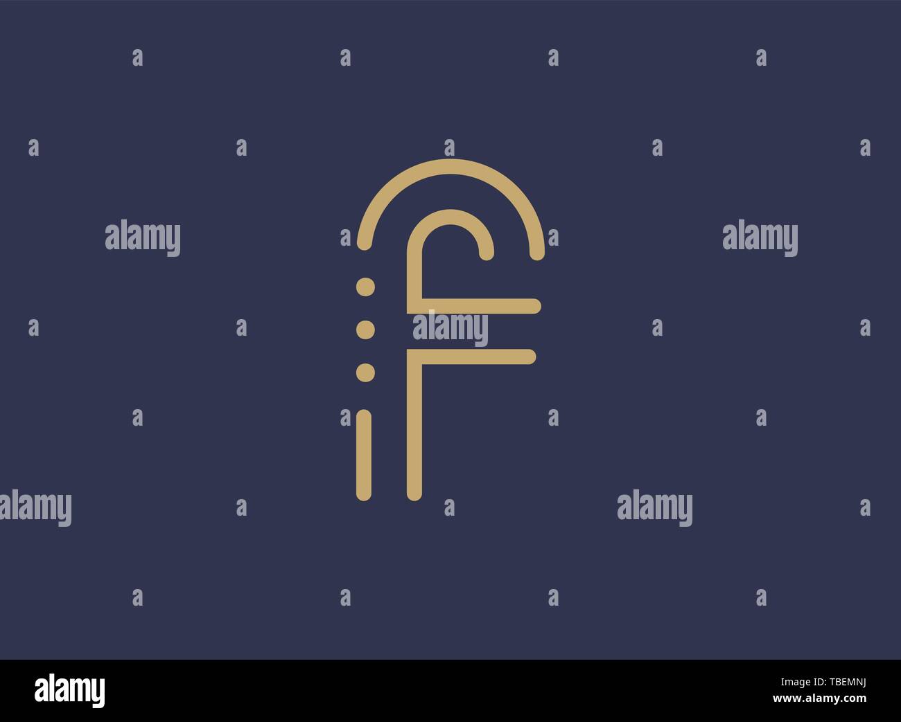 Luxury letter F logo. Elegant identity design Stock Vector Image & Art ...