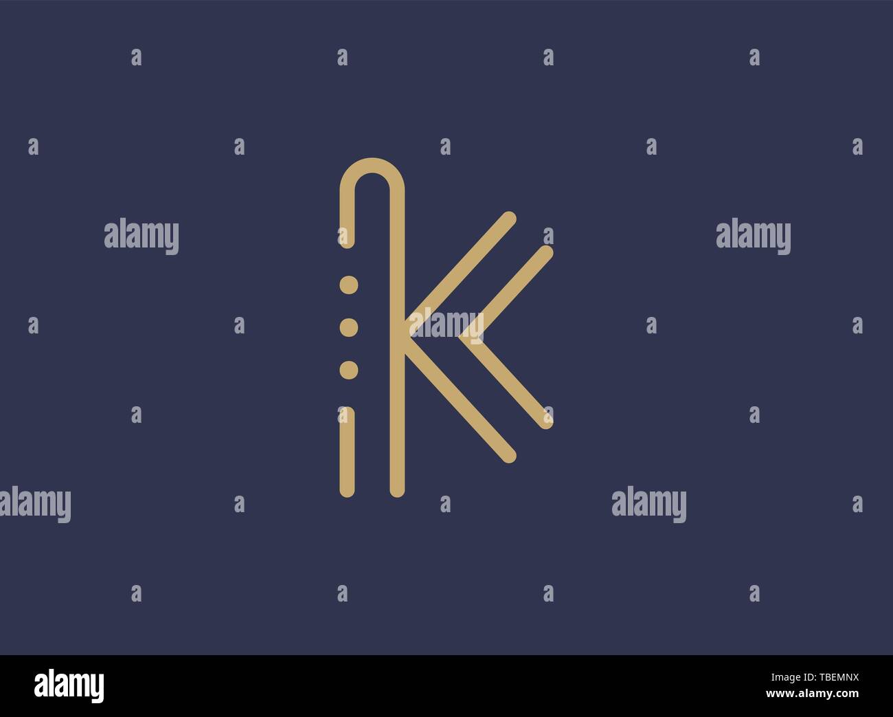 Luxury letter K logo. Elegant identity design Stock Vector Image & Art ...