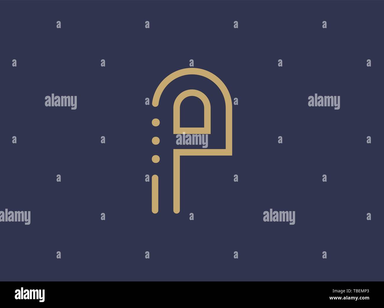 Luxury letter P logo. Elegant identity design Stock Vector Image & Art ...