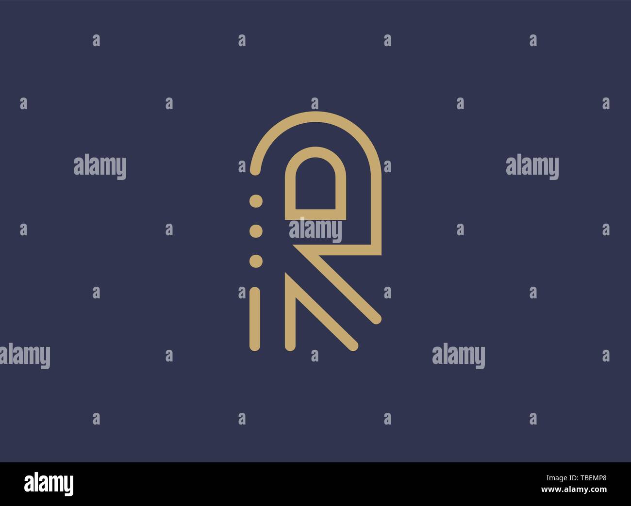 Luxury letter R logo. Elegant identity design Stock Vector Image & Art ...