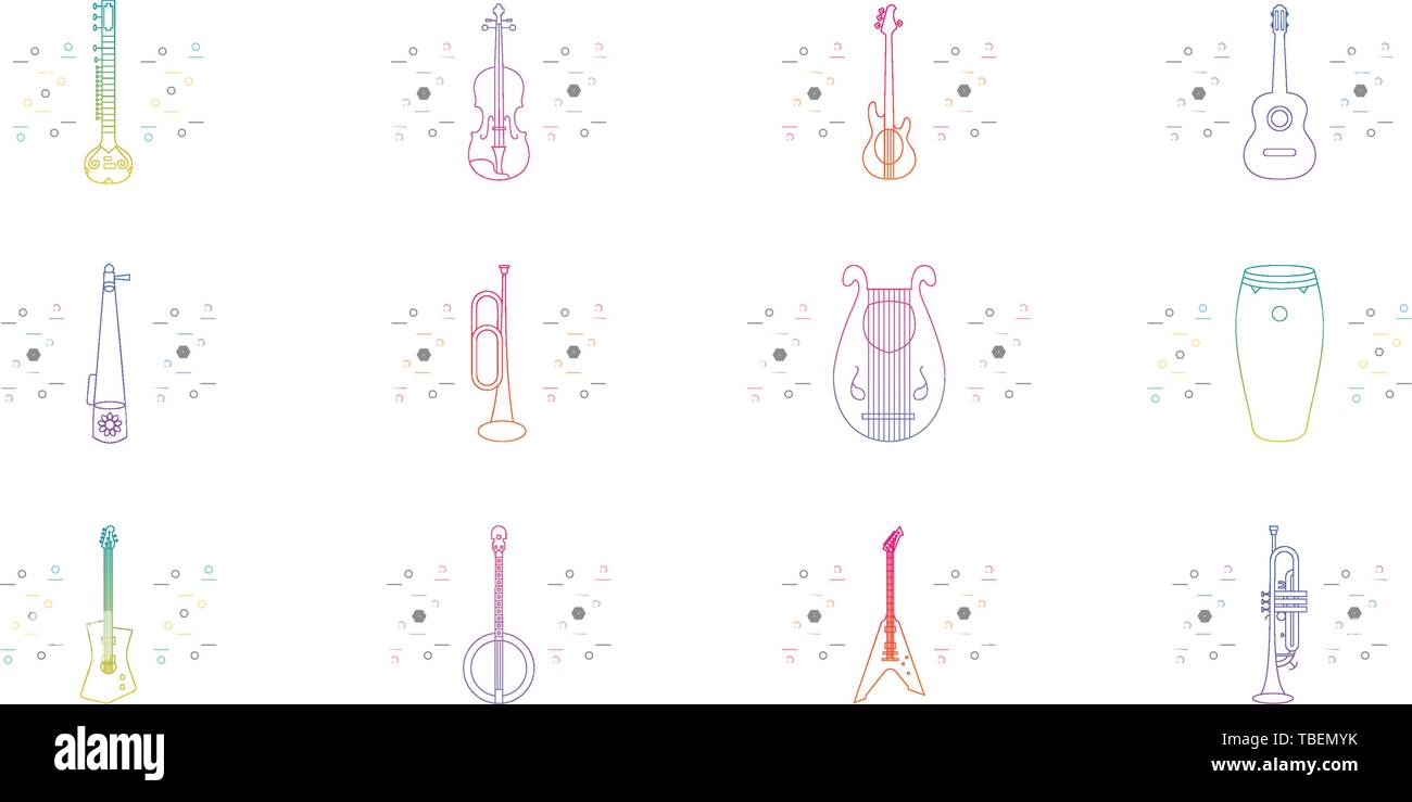Musical stringed instruments Stock Vector Images - Alamy